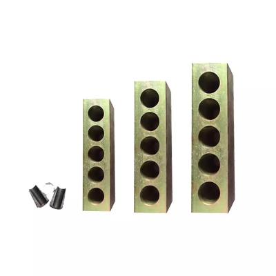 China 15.2mm Prestressed Concrete Bridge Zinc Coated Post Tentioning Flat Anchor Head Fixed End for sale