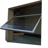 China Canopy Tilt Up Garage Door Toughened Glass Panel Assembled Counterweight System for sale