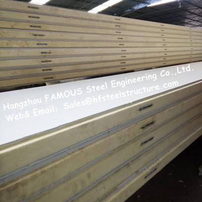 China Polystyrene Refrigerator Room Panels 42kg Density With Color Steel / Stainless Steel Plate	External for sale