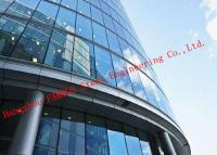 China Double Glazed Unitized Glass Facade 2.5mm Curtain Wall System Aluminum Frame for sale