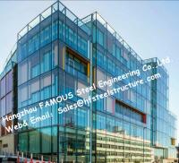 China Tinted Color Invisible Frame Aluminum Glass Façade Curtain Wall with 6mm+12A+6mm Double Glazed Spandrel Glass Insulation for sale