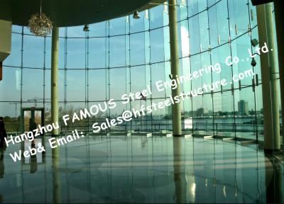 China Tinted Color Invisible Frame Aluminum Glass Façade Curtain Wall with 6mm+12A+6mm Double Glazed Spandrel Glass Insulation for sale