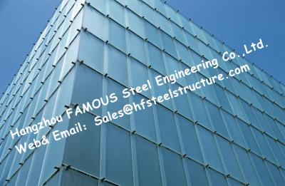 China Double Silver Low-E Coating Glass Façade System - 50mm Stick-built Curtain Wall with 2-4mm Aluminum Frame for Office Buildings for sale