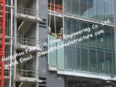 China Structural Aluminum Framed Glass Façade Unitized Curtain Wall System with Low-E Coating - 4m Length, 1.5m Width for sale