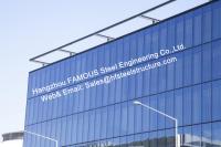 China Pre-glazed Double Skin Unitized Glass Façade Curtain Wall with 2-3mm Profile Thickness and 60-120 Minute Fireproof Rating for sale
