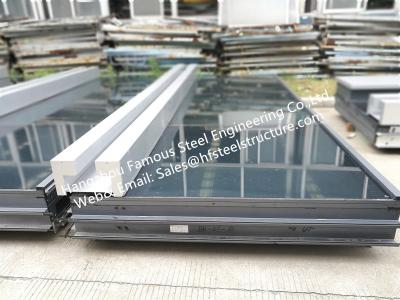 China Pre-glazed Double Skin Unitized Glass Façade Curtain Wall with 2-3mm Profile Thickness and 60-120 Minute Fireproof Rating for sale
