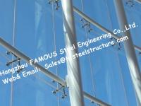 China Spider Glass Façade Curtain Wall System with 984mm × 984mm × 8mm Tempered Glass and 4.3mm Aluminum Frame for sale