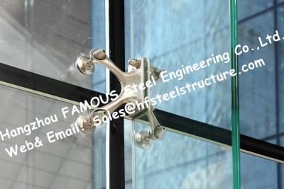 China Point Fixed Glass System Curtain Walls with 5mm-12mm Tempered Glass and Cable Tensioned Façade Support for Commercial Buildings for sale