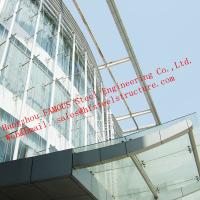 China Stainless Steel Fin Fully Spider Fitting Frameless Glass Curtain Wall for showroom for sale