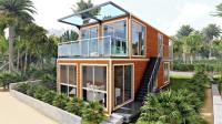 China Expandable Modular Cabin Steel Structure Caravan Construction Villa Camp House for sale