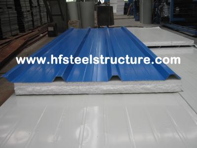China Color Steel Metal Roofing Sheets Sandwich Panel With 0.3 - 0.8mm Thickness for sale