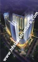 China Industrial Prefabricated Steel Storage Multi-storey Building with Q235/Q345 Steel, 40FT GP & 20FT GP Load Capacity for sale