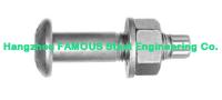 China Plain , Black , Zinc-Plate Screw Bolt Steel Buildings Kits With Hop Dip Galvanizing for sale