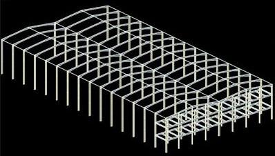 China Q235 , Q345 Industrial Steel Buildings Prefab Light With Detailing And Fabrication for sale