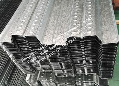 China Galvanized Composite Floor Deck System 0.6-1.5mm Thickness 200-1100mm Width for Reinforced Concrete Construction for sale