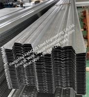 China Galvanized Composite Floor Deck System 0.6-1.5mm Thickness 200-1100mm Width for Reinforced Concrete Construction for sale