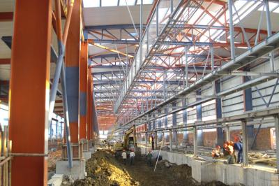China Multifunctional Prefabricated Industrial Steel Buildings With Complete Matching Machines for sale