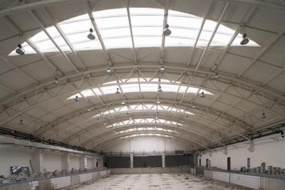 China Q235 Q345 Pipe Truss Large Industrial Steel Buildings Fabrication For Stations for sale