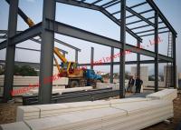 China Prefabricated Q345B Column Industrial Metal Buildings With FASEC Prefab - I Panel Cladding For Warehouse for sale