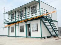 China Double Storey Flat Pack Accommodation Block With Modern Look Roof And External Wall And A Carport for sale