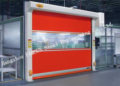 China Automatic High Speed PVC Fabric Aluminum Alloy Electric Roller Shutter Door with EN Class III Wind Resistance and 3-Hour Fire Rating for sale