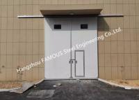 China Large Openings Vertical Sliding Industrial Garage Doors Motorised Heavy Sliding Doors With Steel Track for sale