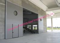China Large Openings Vertical Sliding Industrial Garage Doors Motorised Heavy Sliding Doors With Steel Track for sale