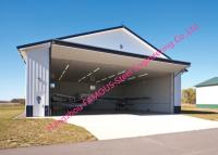 China Dual Panel Hydraulic Hangar Door 10M×20M Upper Folding Industrial Garage Door with Hard Metal Sandwich Panel for sale