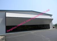 China Dual Panel Hydraulic Hangar Door 10M×20M Upper Folding Industrial Garage Door with Hard Metal Sandwich Panel for sale