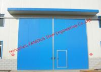China PU Foaming Automatic Handle Industrial Garage Doors EPS Sandwich Panel Sliding Door For Workshop 100-500mm Thickness for sale