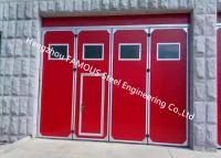 China Aluminum Seal Accordion Folding Doors - 50x80mm Frame, 0.8mm Steel Panels, 15+ Year Service Life for Industrial Use for sale