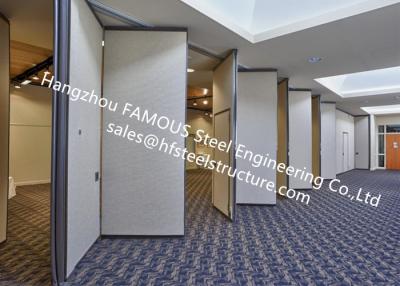 China PVC Panel Folding Doors 65mm Thickness Soundproof Sliding Accordion Partition with 32-52 dB STC Rating for sale