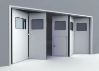 China Aesthetic Aluminum Alloy Industrial Garage Doors Folding For Warehouse , Simple Installation for sale