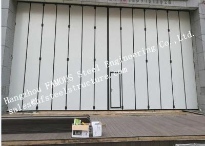 China Aluminum Alloy Frame Industrial Accordion Door with 50x80mm Frame and 100,000 Cycle Certification for Aircraft Hangars for sale