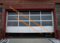 China Motorized Aluminum Insulated Tempered Glass Overhead Garage Door 4000x6000mm with 5-6mm Thickness for sale