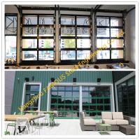 China Aluminum Frame Rolling Door Customized Transparent Door With Tempered Glass Panel for sale