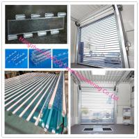 China Commercial Shop Front Polycarbonate Transparent Slat Shutter Door Aluminum Roll Up Security Doors for sale