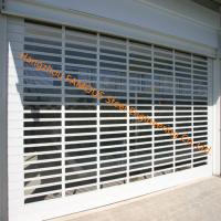 China Commercial Shop Front Polycarbonate Transparent Slat Shutter Door Aluminum Roll Up Security Doors for sale