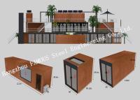 China Customized Modular Prefab Container House For Shopping Center Or Coffee Bar for sale