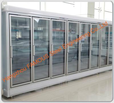 China Commercial Glass Door Display Chiller Freezer -25°C to 8°C Range with 4mm Tempered Glass and LED Lighting for sale