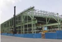 China Custom Prefabricated Welding Heavy Steel Framing Systems with Wall Cladding Panel - 90m Clear Span, Q235/Q345 Grade for sale