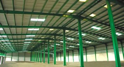 China Custom Fabricated Pre-engineered Building Steel Structure Building  Double Span for sale