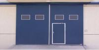 China Customized Aluminum Alloy Glass Industrial Sliding Garage Doors Powder Coated for sale