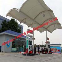 China Prefabricated Space Frame Steel Membrane Structural Gas Station Construction for sale