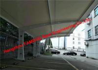China Uk Australia Certified Curved Tensile Steel Membrane Structure Carport Shade With Tention Pvdf Fabric Roof Cover for sale