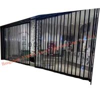 China Commercial Polycarbonate Aluminum Security Shutter Doors - 1.0mm Thick PC Panels, 150mm Leaf Width, Custom Sizes for sale