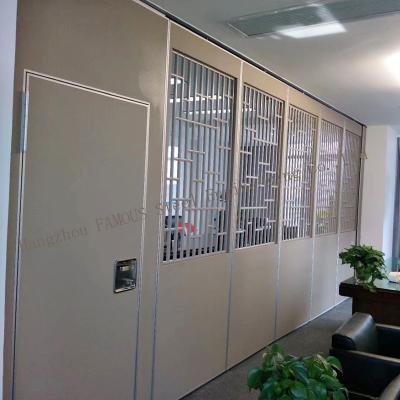 China Movable Acoustic Partition Wall - 100mm Thickness, 58dB Sound Insulation, Aluminum Frame for Banquet Halls for sale