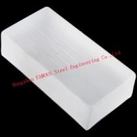 China 200x100x50mm Solid Glass Block - Tempered Safety Glass with 204°C Thermal Resistance for Building Walls and Partitions for sale