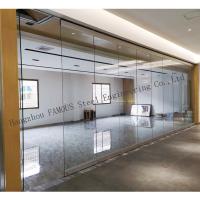 China Manual Movable Sliding Glass Partition Wall - 65mm Thickness, 38-58dB Soundproof Rating for Office & Commercial Spaces for sale