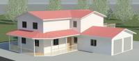 China Luxury And Modern Prefabricated Light Gauge Prefab Steel Villa for sale
